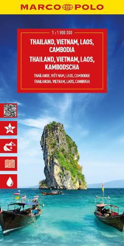 Thailand, Vietnam, Laos, Cambodia Marco Polo Map, Marco Polo ...